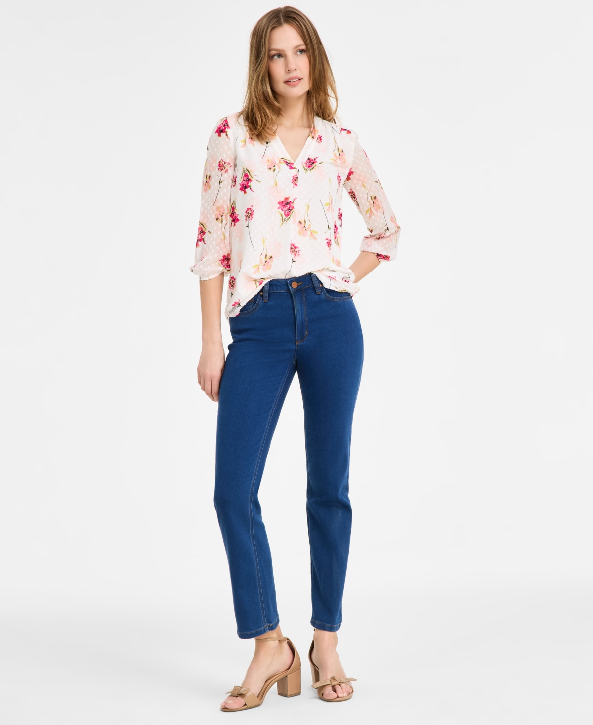 Click here for Jones New York Womens Lexington Mid Rise Straight... prices