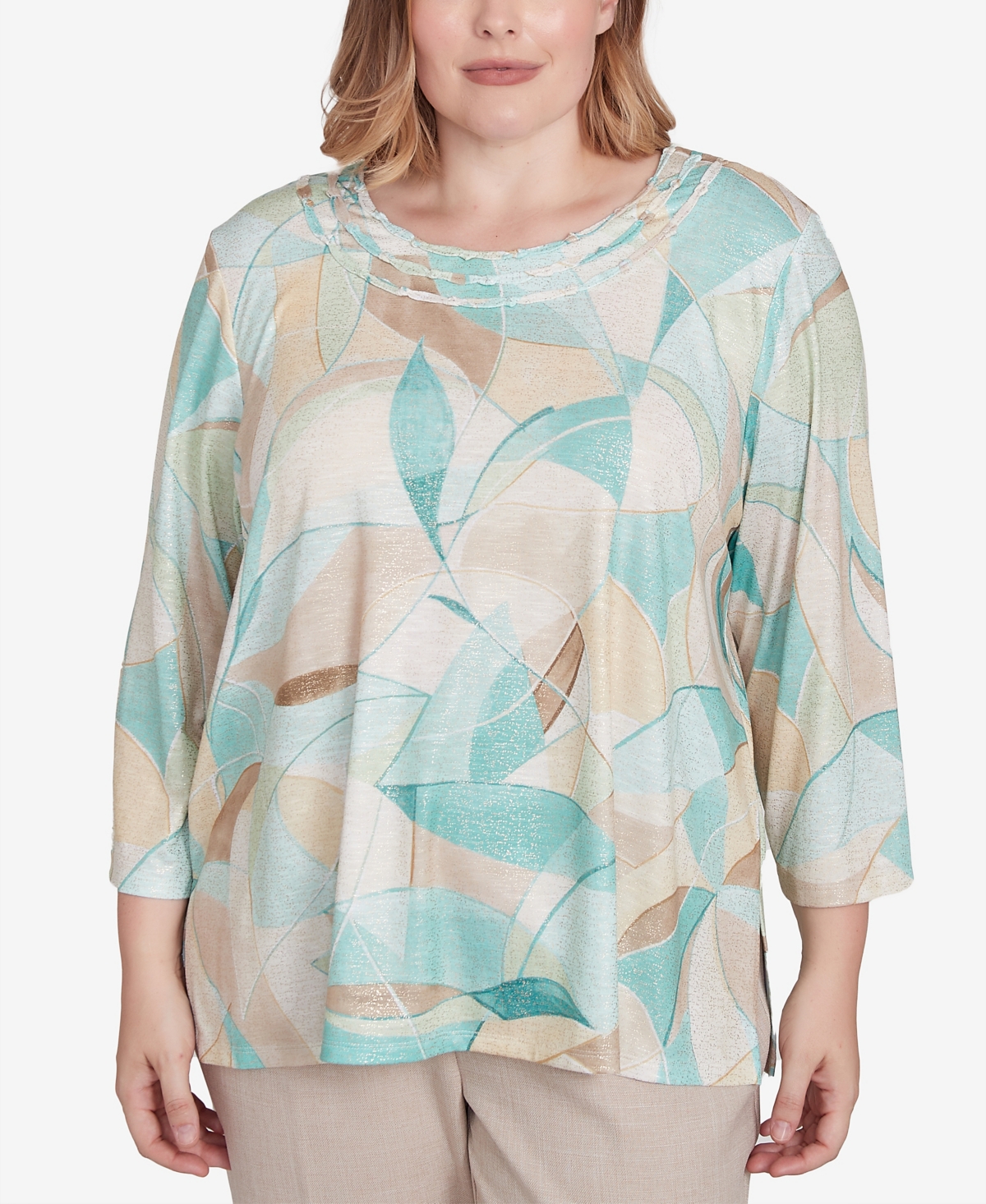Click here for Alfred Dunner Plus Size Kensington Gardens Stained... prices