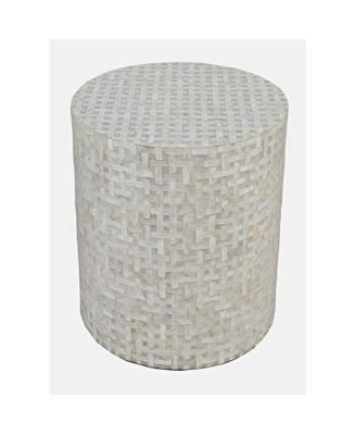 Global Archive Round Terrazzo Handcrafted Capiz Shell Accent Table - Macy's