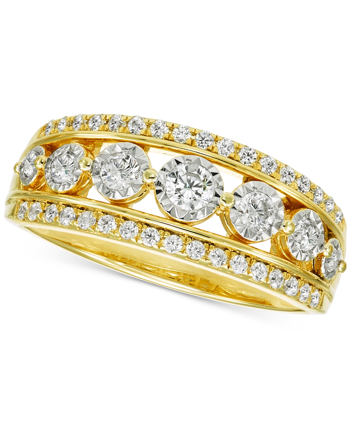 Click here for Diamond Openwork Triple Row Ring (1/2 ct. t.w.) in... prices