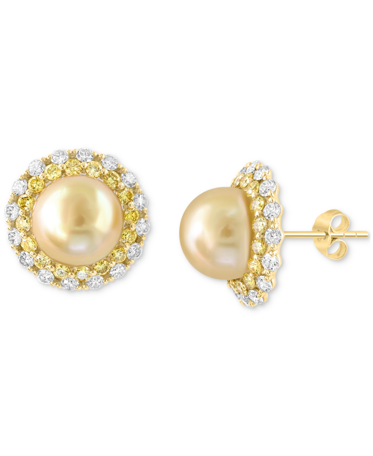 Click here for Effy Cultured South Sea Pearl (9mm)  Yellow Diamon... prices
