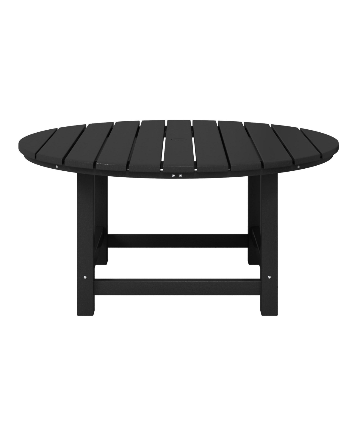 Click here for Low Outdoor Hdpe Round Patio Coffee Table - Black prices