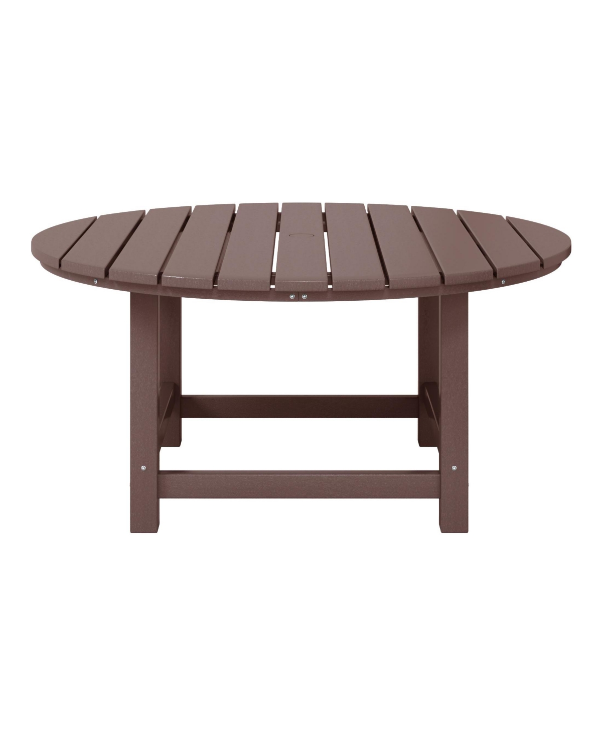 Click here for Low Outdoor Hdpe Round Patio Coffee Table - Dark b... prices
