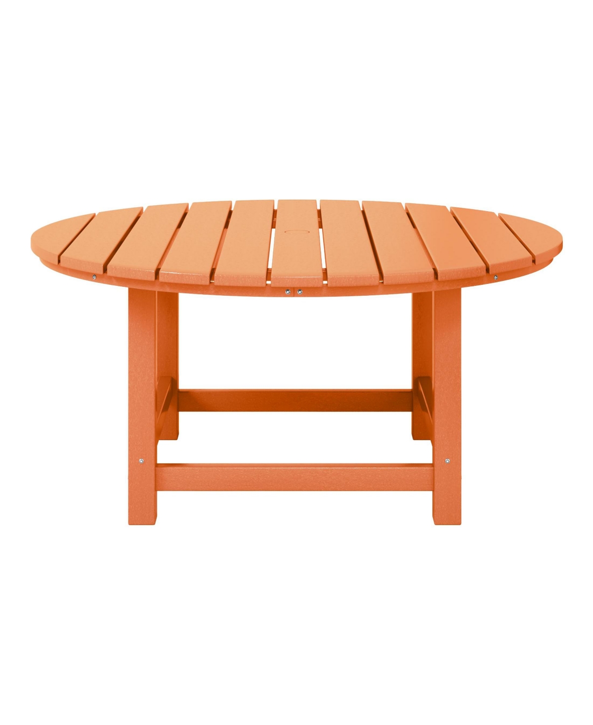 Click here for Low Outdoor Hdpe Round Patio Coffee Table - Orange prices