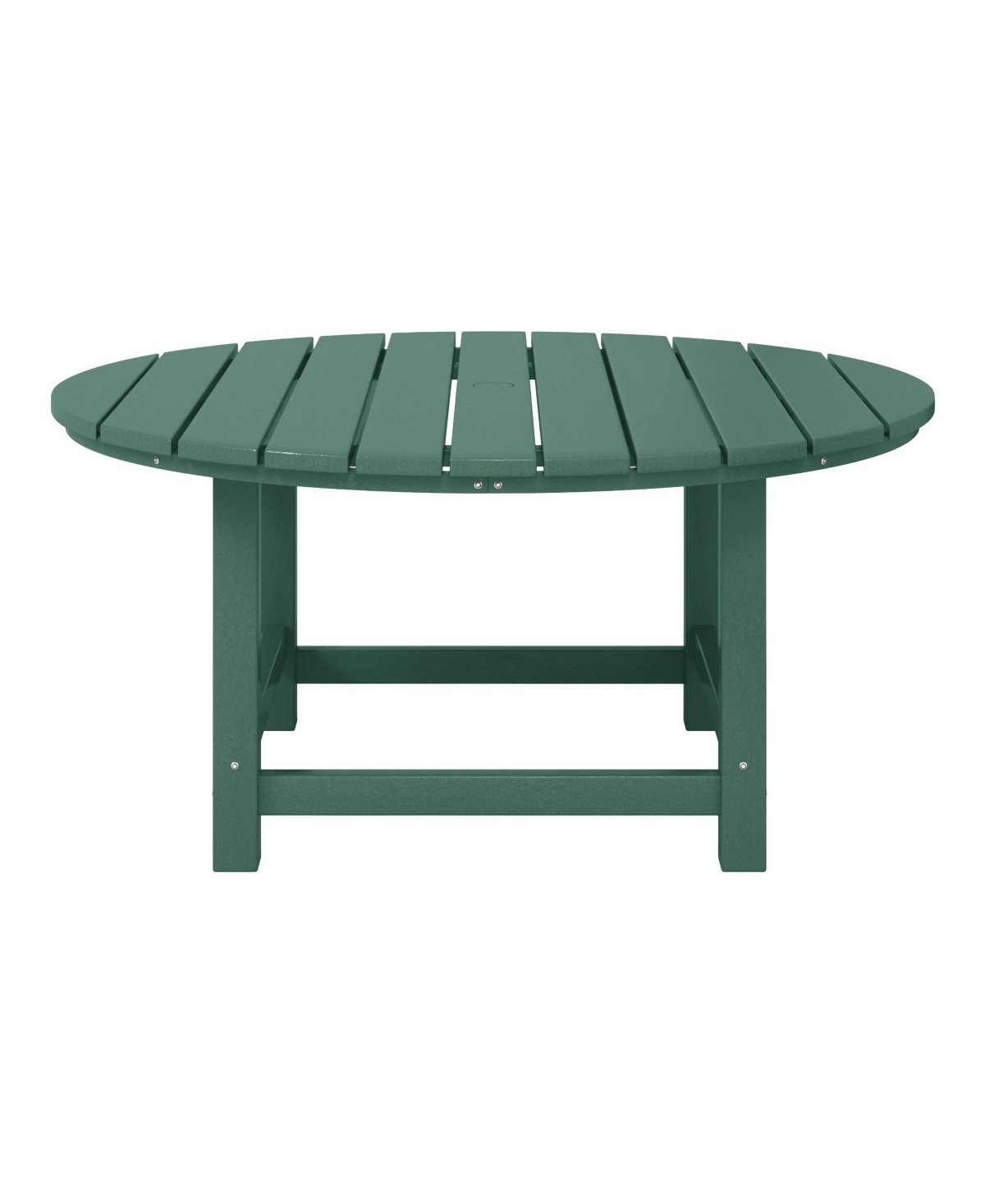 Click here for Low Outdoor Hdpe Round Patio Coffee Table - Dark g... prices