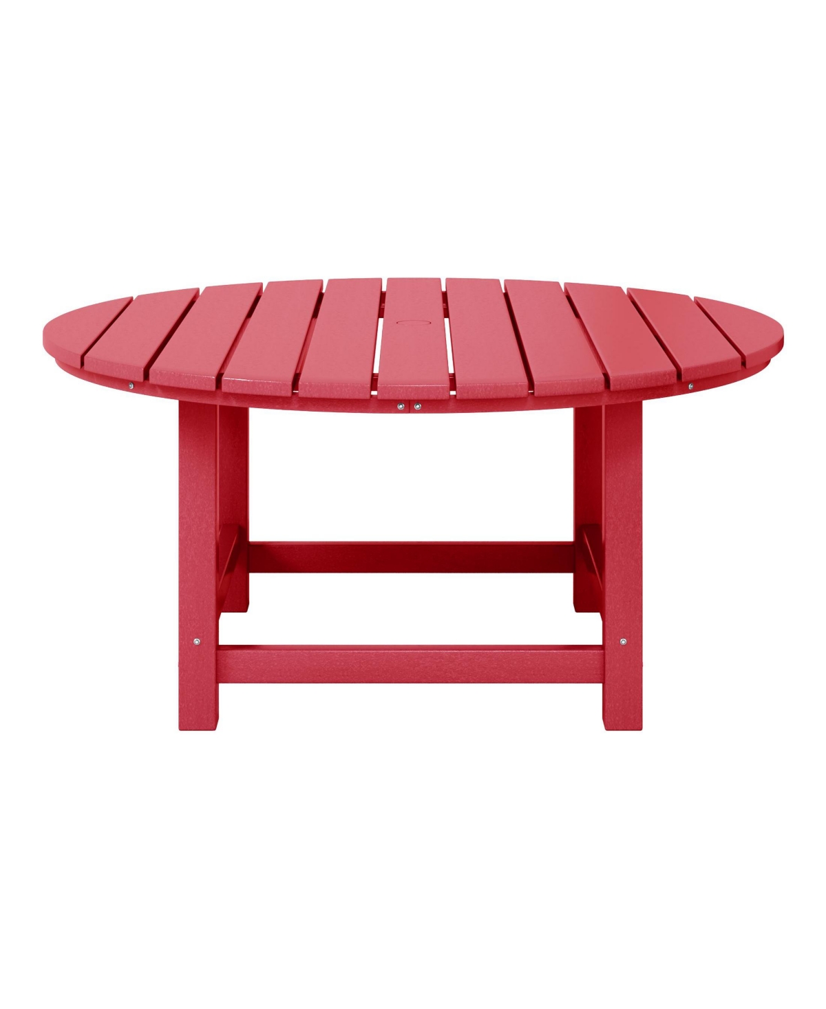 Click here for Low Outdoor Hdpe Round Patio Coffee Table - Red prices