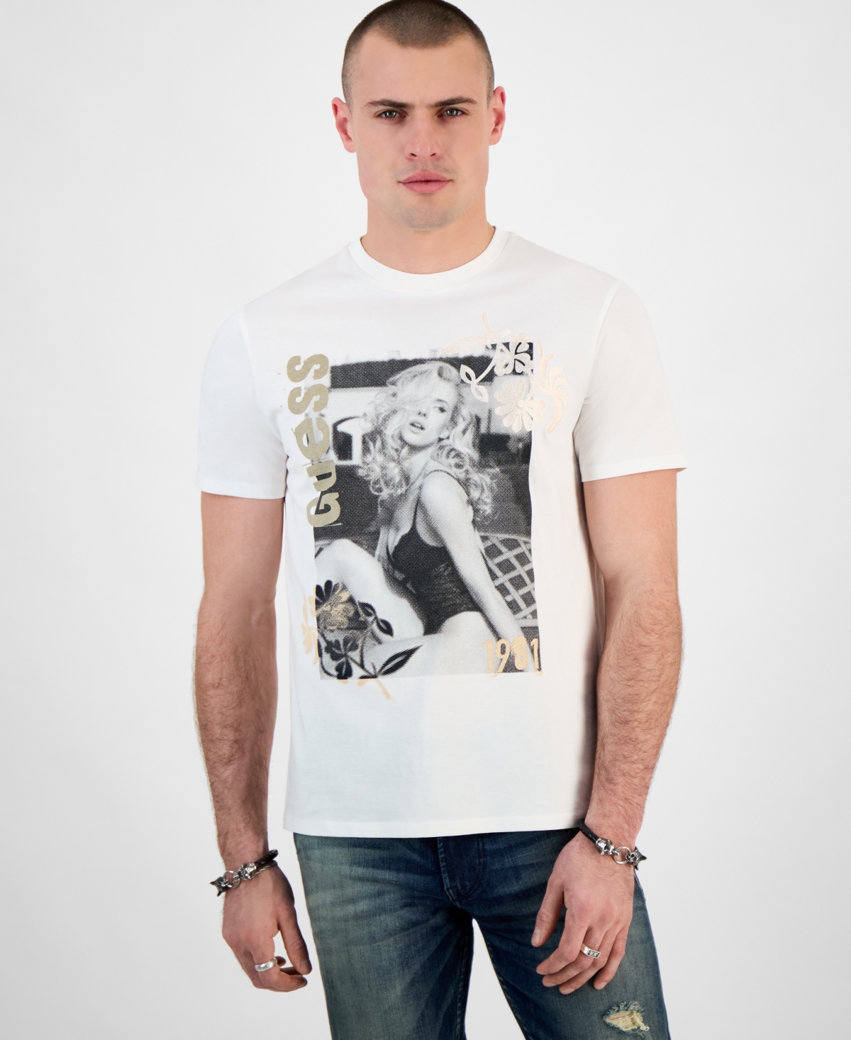 Click here for Guess Mens Regular-Fit Guess Girl Graphic T-Shirt... prices