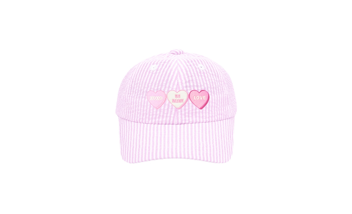Click here for Bits & Bows Girls Candy Hearts Bow Baseball Hat in... prices