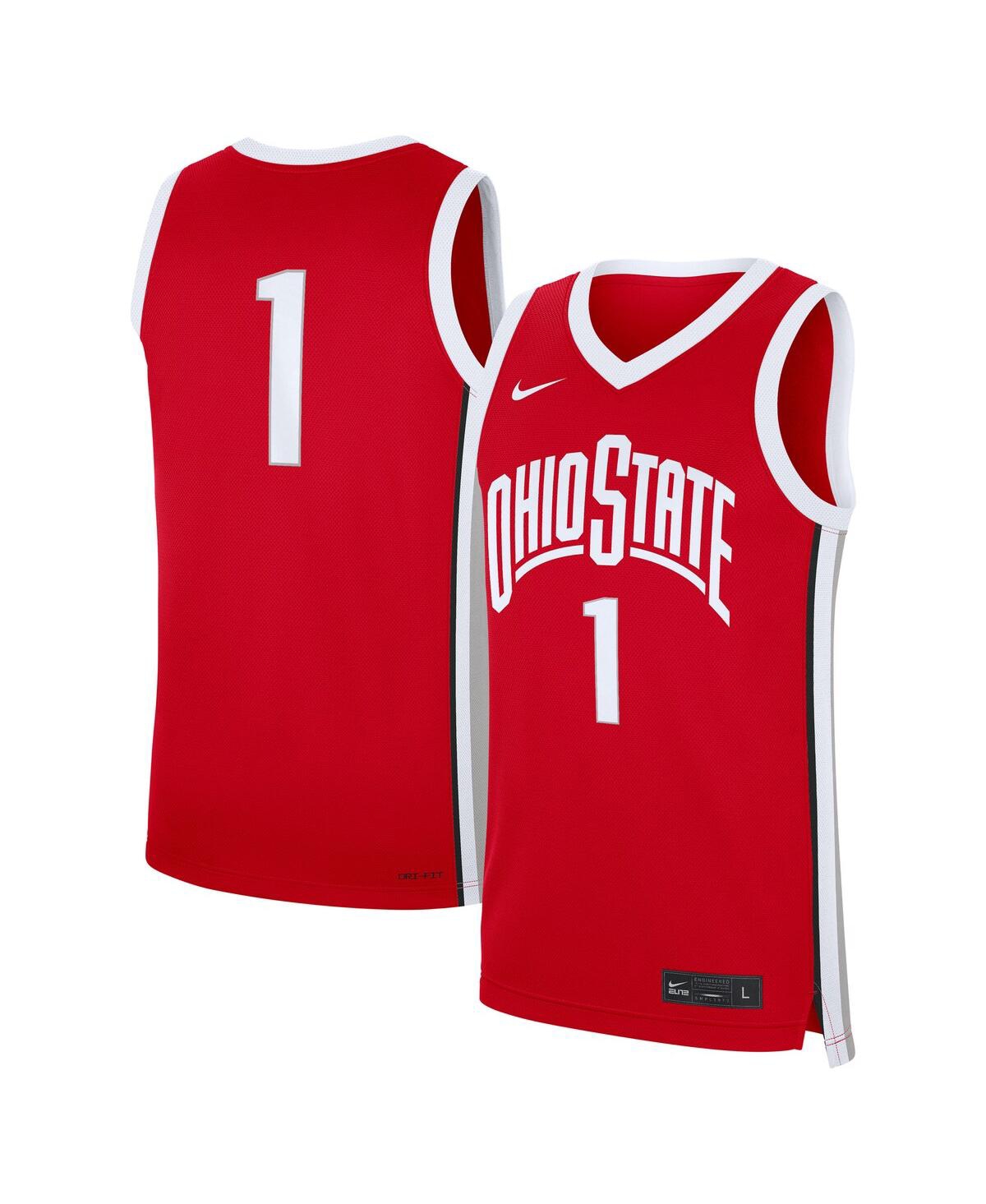Click here for Nike Mens 1 Scarlet Ohio State Buckeyes Road Repli... prices