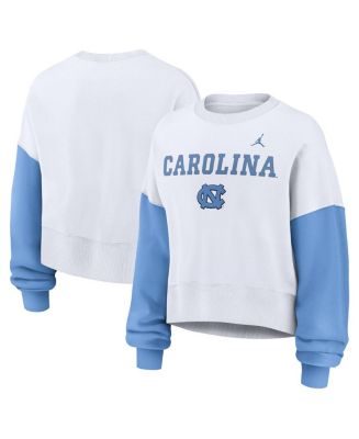 Jordan Women's White North Carolina Tar Heels Color-Block Oversized ...