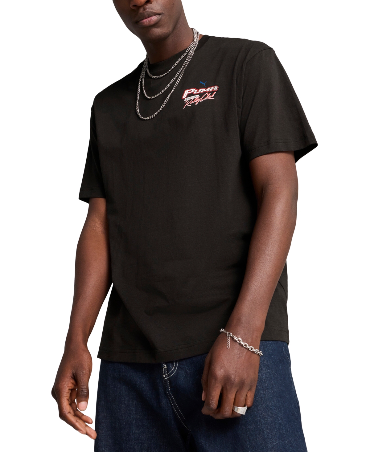 Click here for Puma Moto Semi-Rubber Print T-Shirt - Black prices