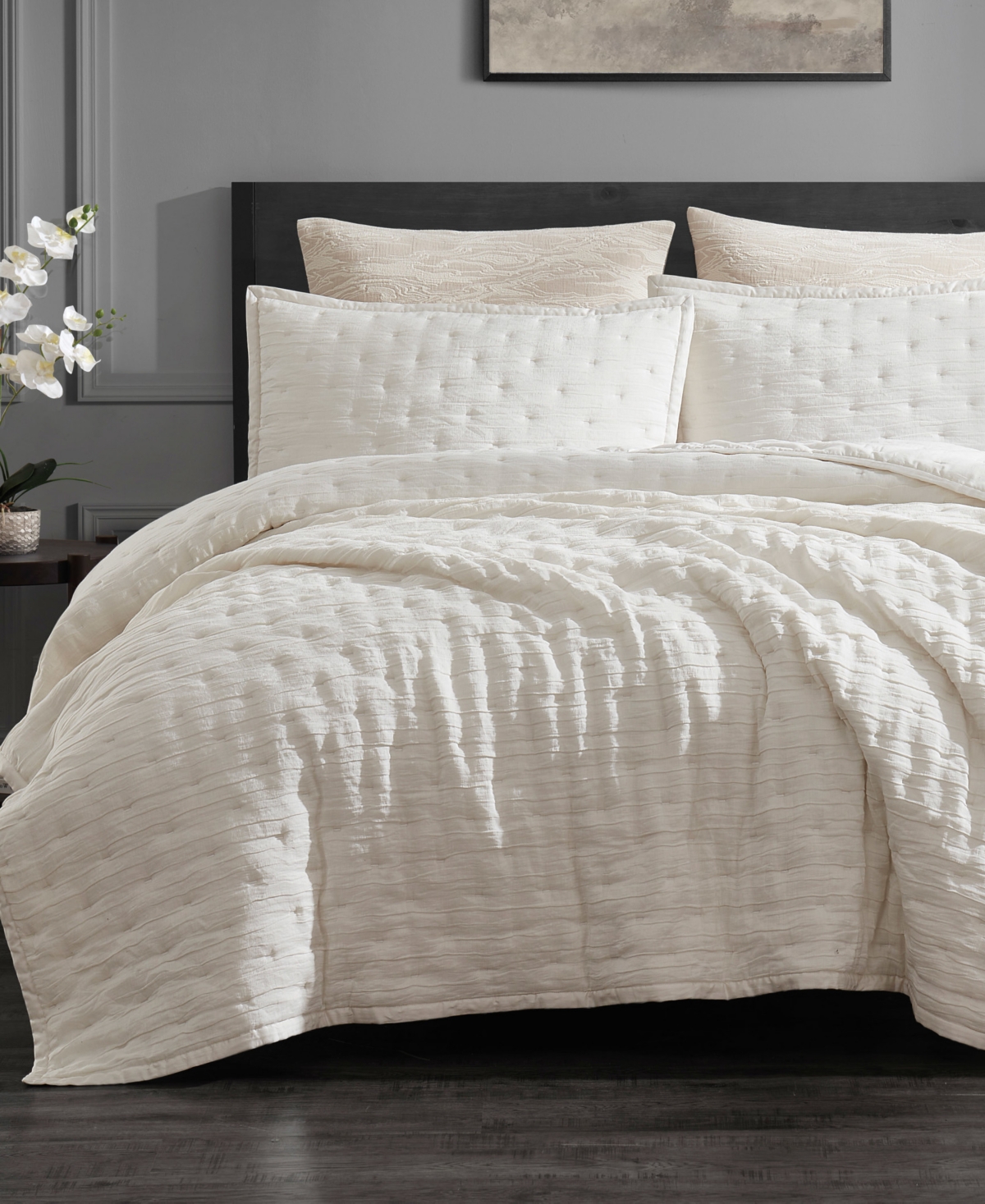 Click here for Donna Karan Home Meditate Quilt  Full/Queen - Ivor... prices