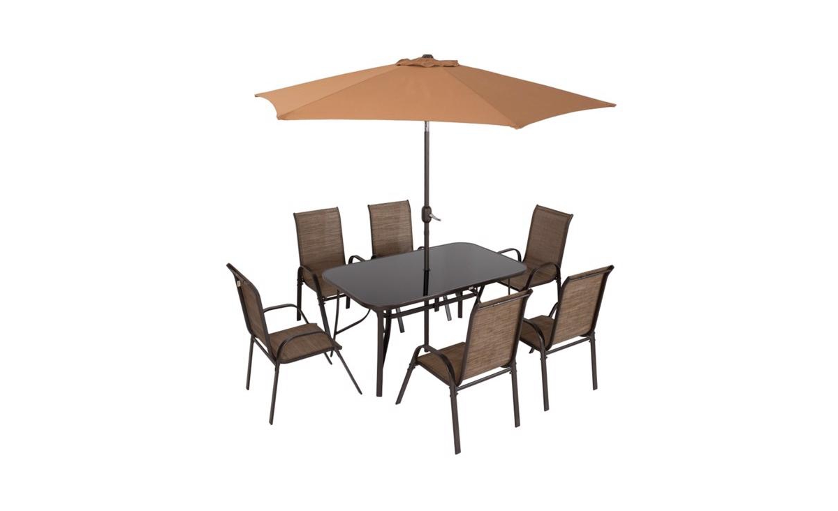 Click here for Outdoor Dining Table and Chair Set with Umbrella C... prices