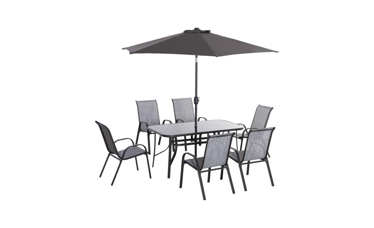 Click here for Outdoor Dining Table and Chair Set with Umbrella C... prices
