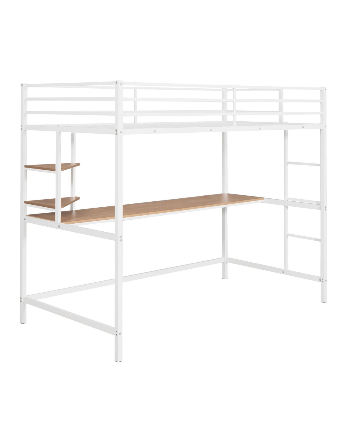 Click here for Modern Loft Bed with Desk and Metal Grid for Organ... prices