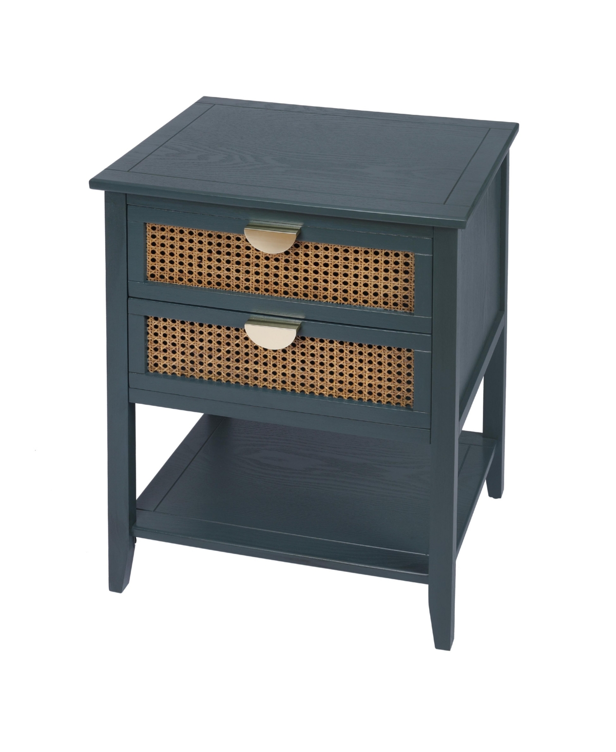 Click here for 2 Drawer Nightstand Bedside Table with Rattan Draw... prices