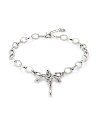 UNOde50 Sterling Silver Plated Central Dragonfly Shaped Necklace - Macy's