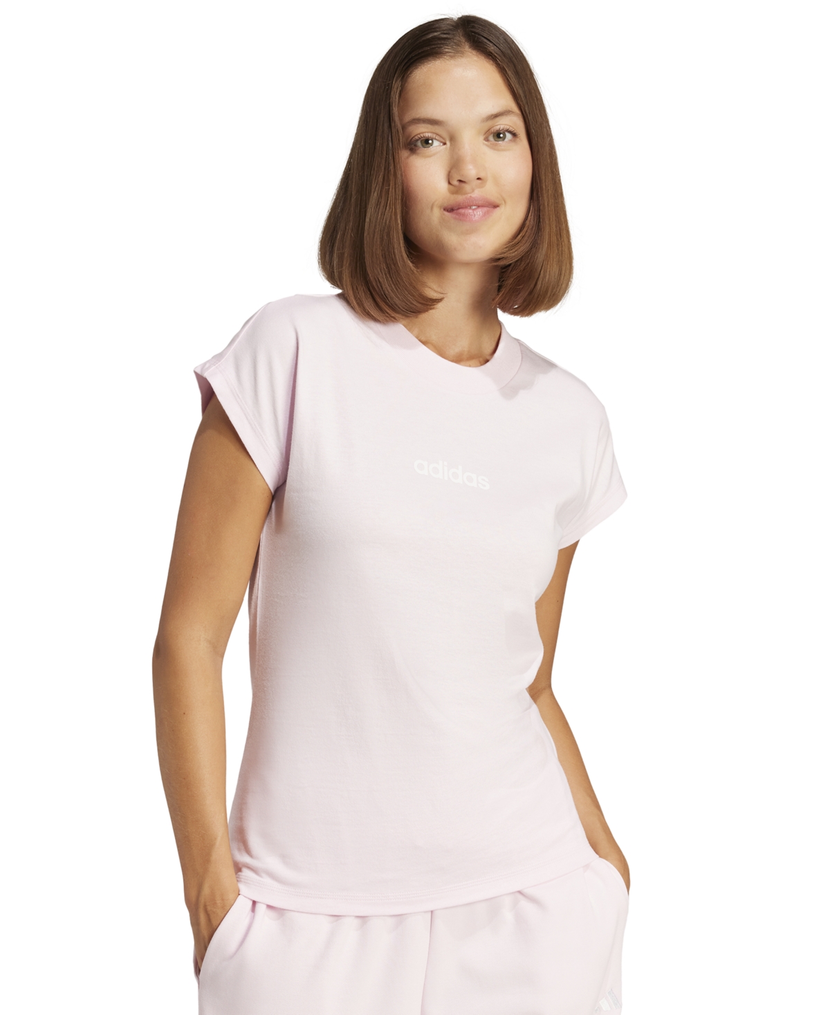 Click here for adidas Womens Essentials Linear Cotton T-Shirt - C... prices