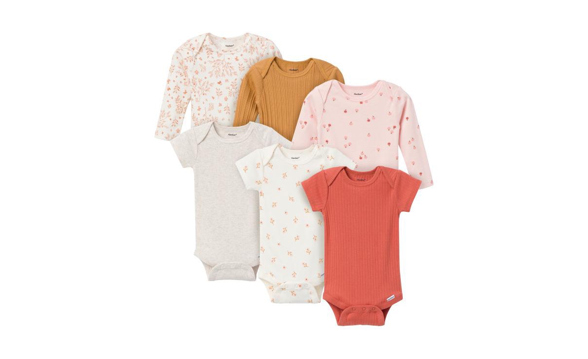 Click here for Gerber Baby Girls 6-Pack Onesies Bodysuits - Red prices