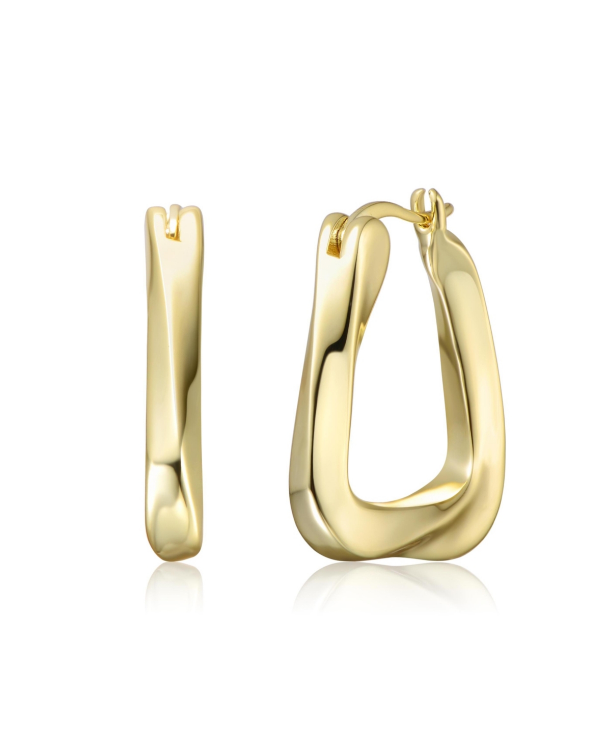 Click here for Wavy Twisted Hoop Earrings in White Gold Plated or... prices