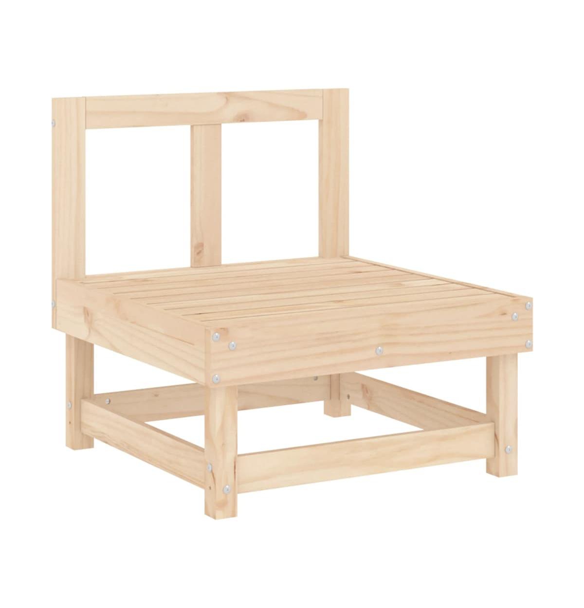 Click here for Patio Middle Sofa Solid Wood Pine - Brown prices