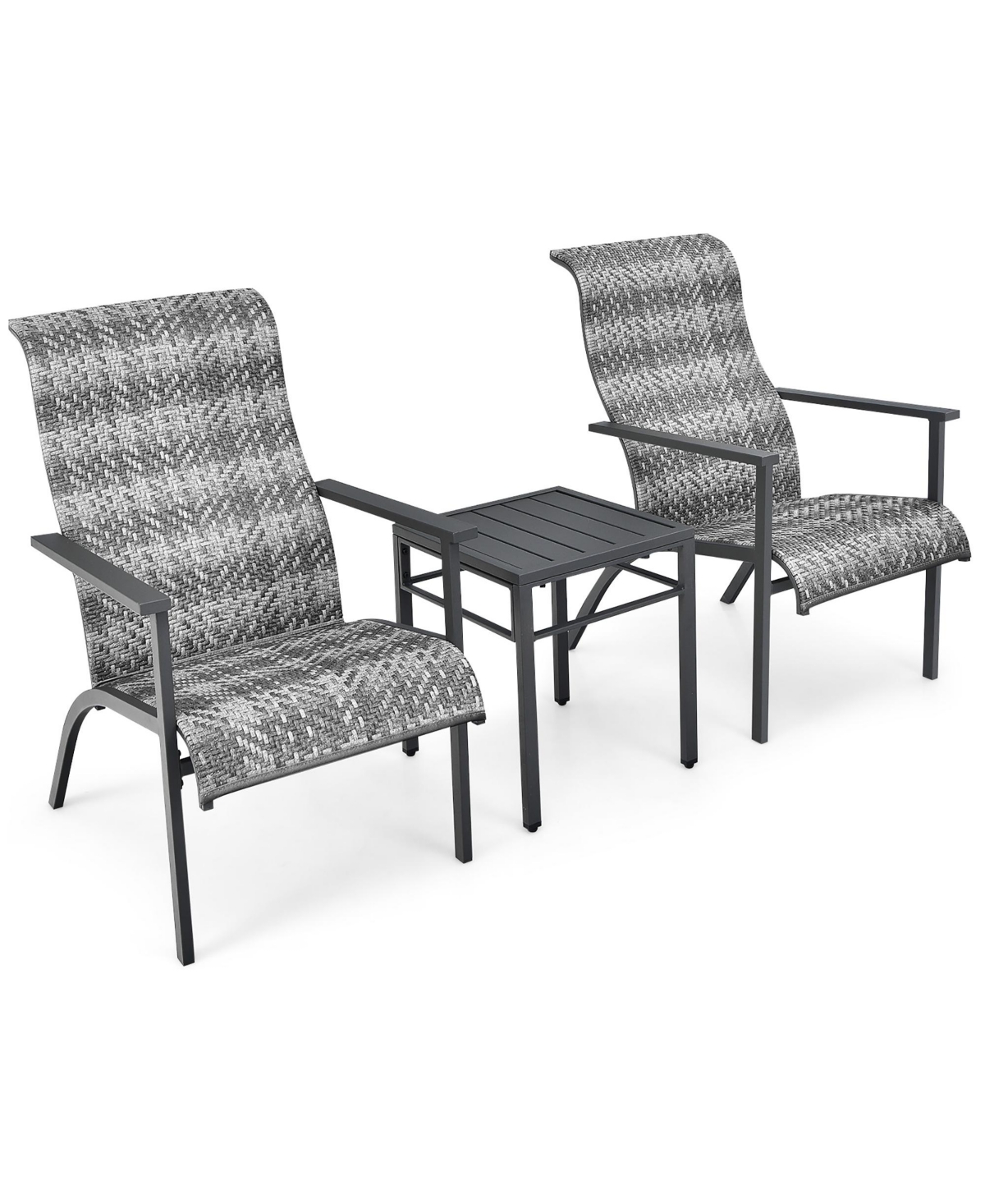 Click here for Gymax 3PCS Rattan Bistro Chair Set Patio Furniture... prices