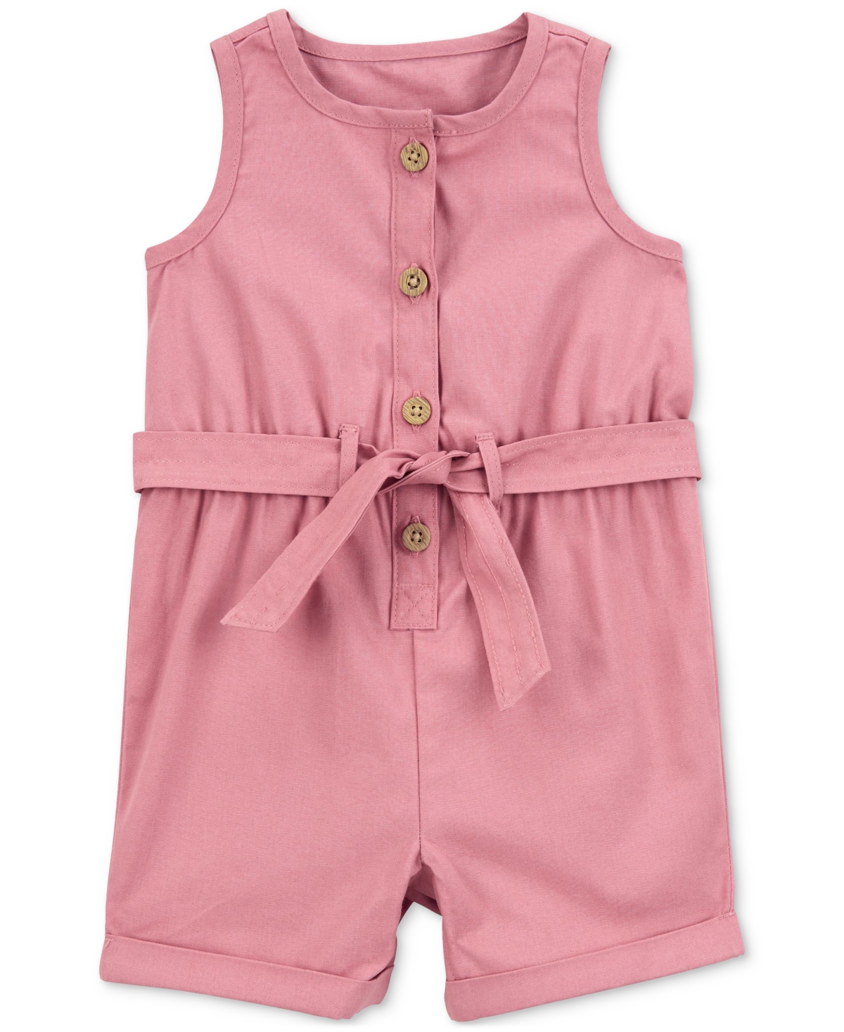 Click here for Carters Baby Girls Sleeveless Cotton Canvas Romper... prices