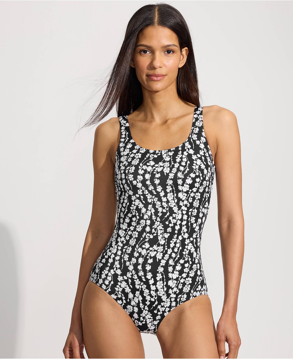 Click here for Lands End Womens Tugless Low Leg One Piece Swimsui... prices