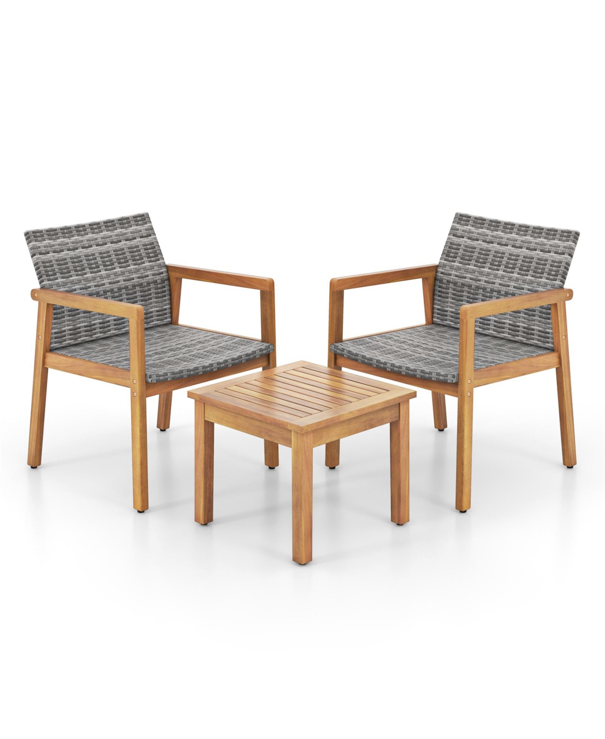 Click here for 3 Pieces Patio Furniture Set with Chair - Mix Grey prices