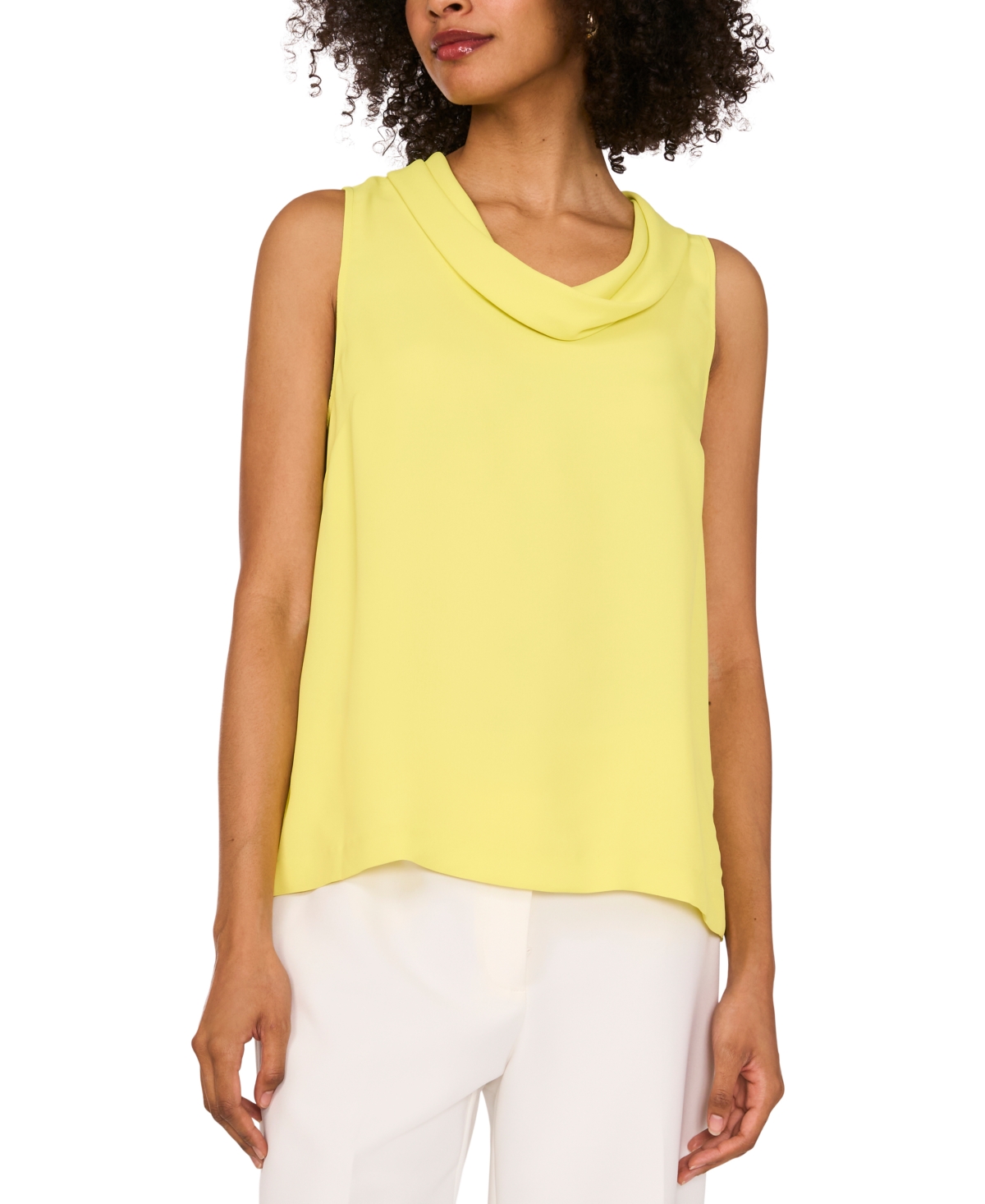 Click here for Vince Camuto Womens Cowlneck Top - Limoncello prices