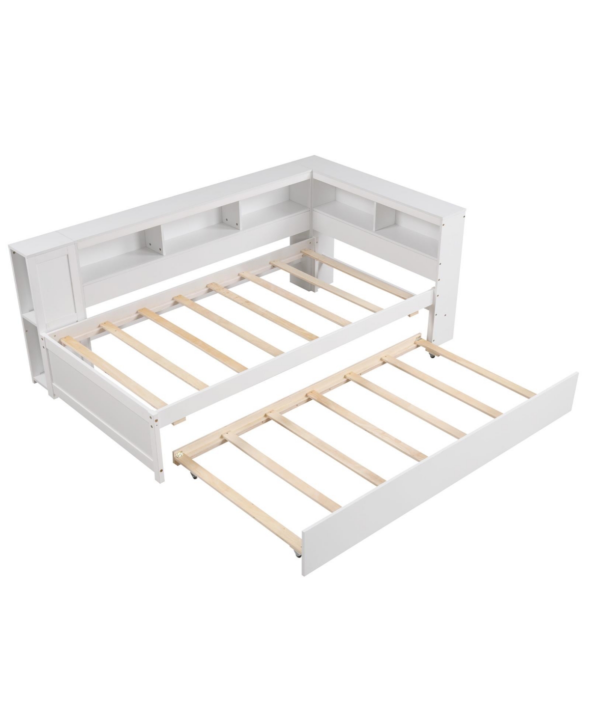 Click here for Daybed Platform Bed Frame with Trundle and Bedside... prices