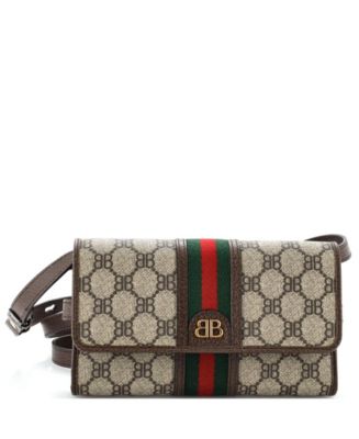 Pre-Owned Balenciaga x Gucci The Hacker Wallet on Strap BB Coated ...