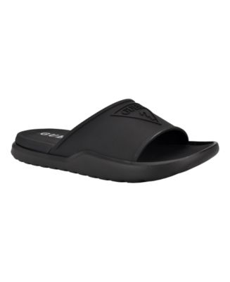 GUESS Men's Marith Branded Elevated Pool Slides - Macy's