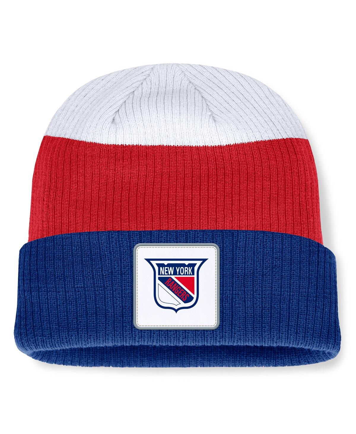 Click here for Fanatics Mens Blue/Red New York Rangers Heritage S... prices