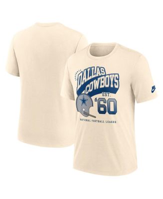 Nike Men's Natural Dallas Cowboys Rewind Tri-Blend T-Shirt - Macy's
