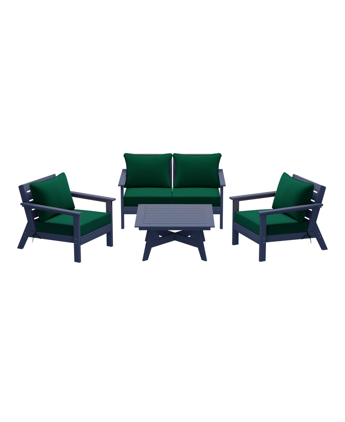 Click here for Outdoor 5-Piece Navy Blue Modular Sectional Patio... prices