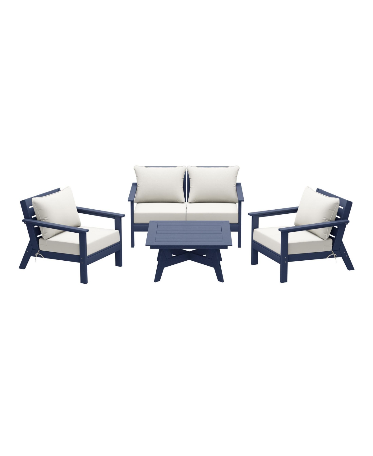Click here for Outdoor 5-Piece Navy Blue Modular Sectional Patio... prices