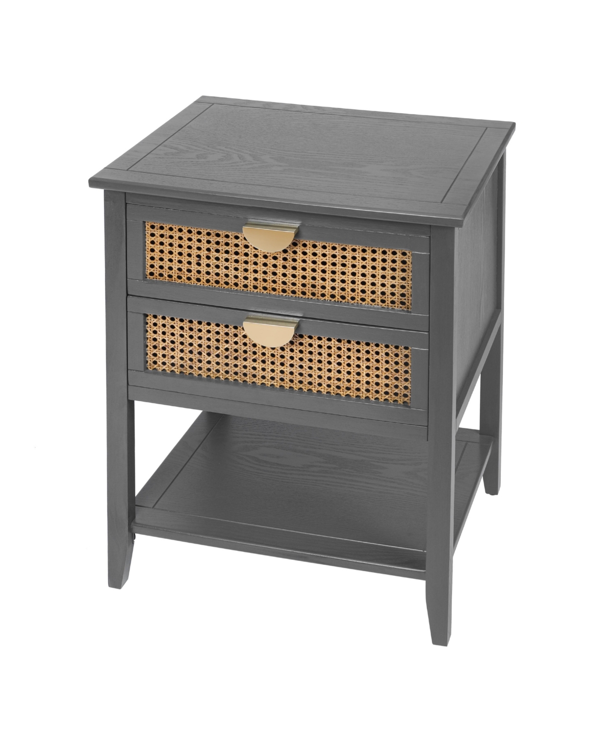 Click here for 2 Drawer Nightstand Bedside Table with Rattan Draw... prices