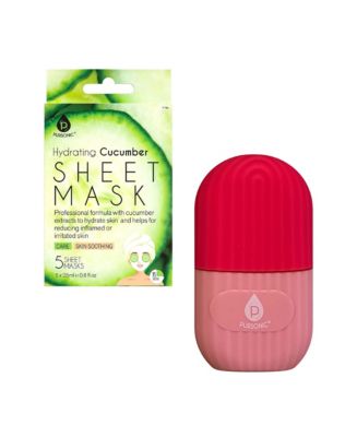 Ice Cube Facial Roller Massager & Hydrating Cucumber Sheet Masks – Your ...