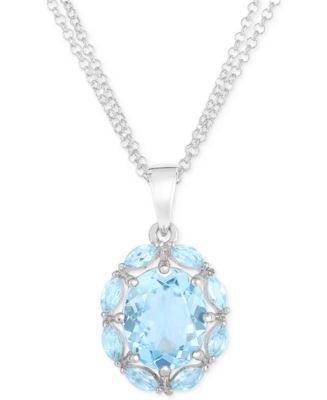 Victoria Townsend Blue Topaz (5 ct. t.w.) Pendant Necklace in Sterling ...