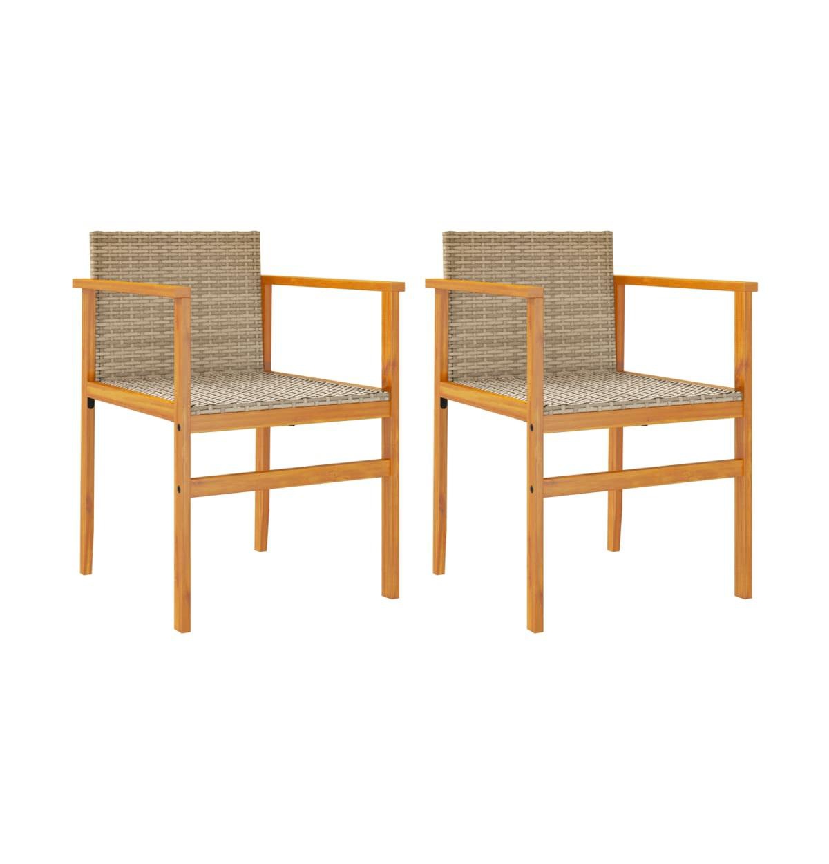 Click here for Patio Chairs with Cushions 2 pcs Beige Poly Rattan... prices