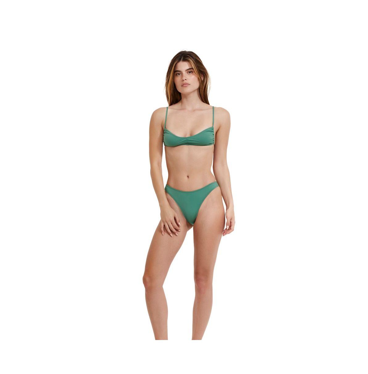 Click here for Flirtt Gottex Womens Solid V Neck Bikini Top - Gre... prices