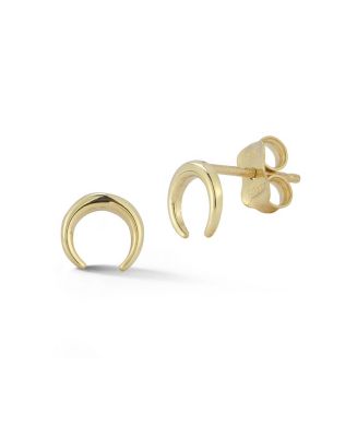 Rachel Zoe Fine Jewelry 14K Gold Dainty Horn Stud Earrings - Macy's