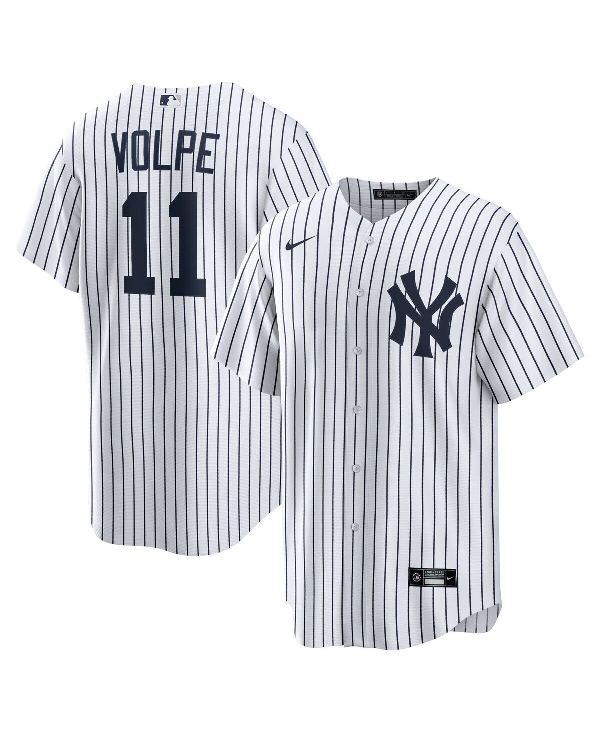 Click here for Nike Mens Anthony Volpe White New York Yankees Hom... prices