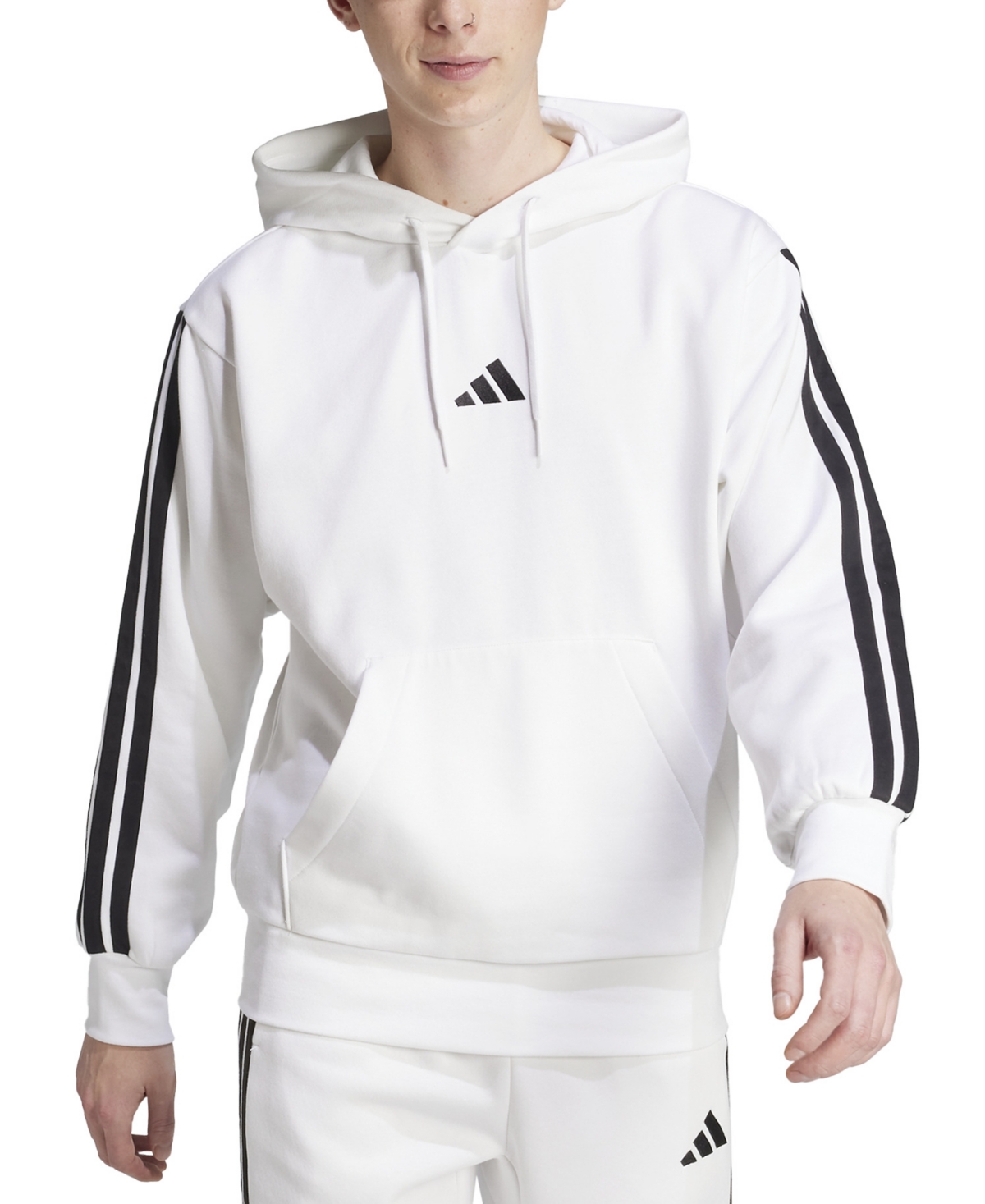 Click here for adidas Mens Essential Three Stripes Fleece Hoodie... prices