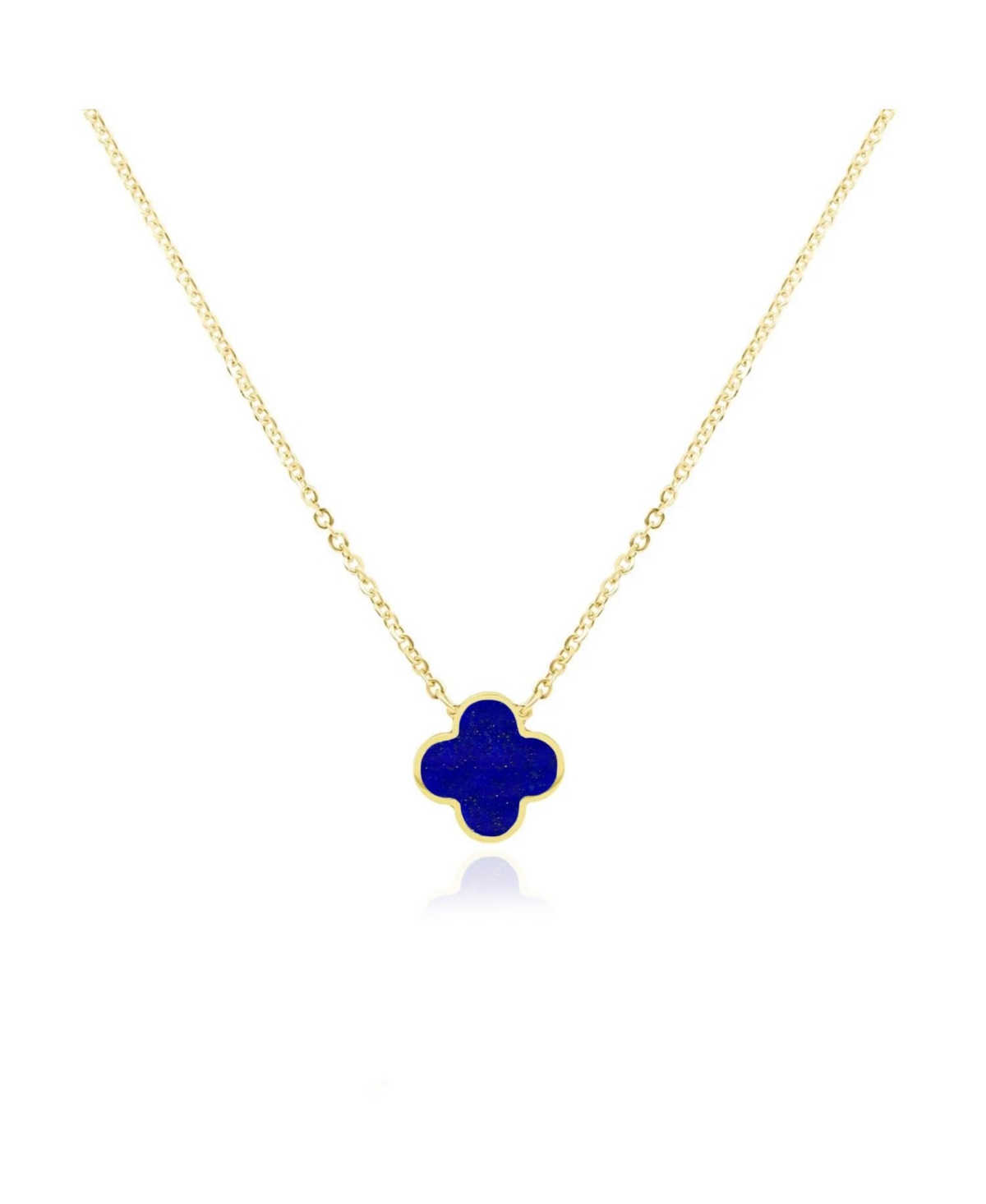Click here for The Lovery Small Lapis Single Clover Necklace 14K... prices