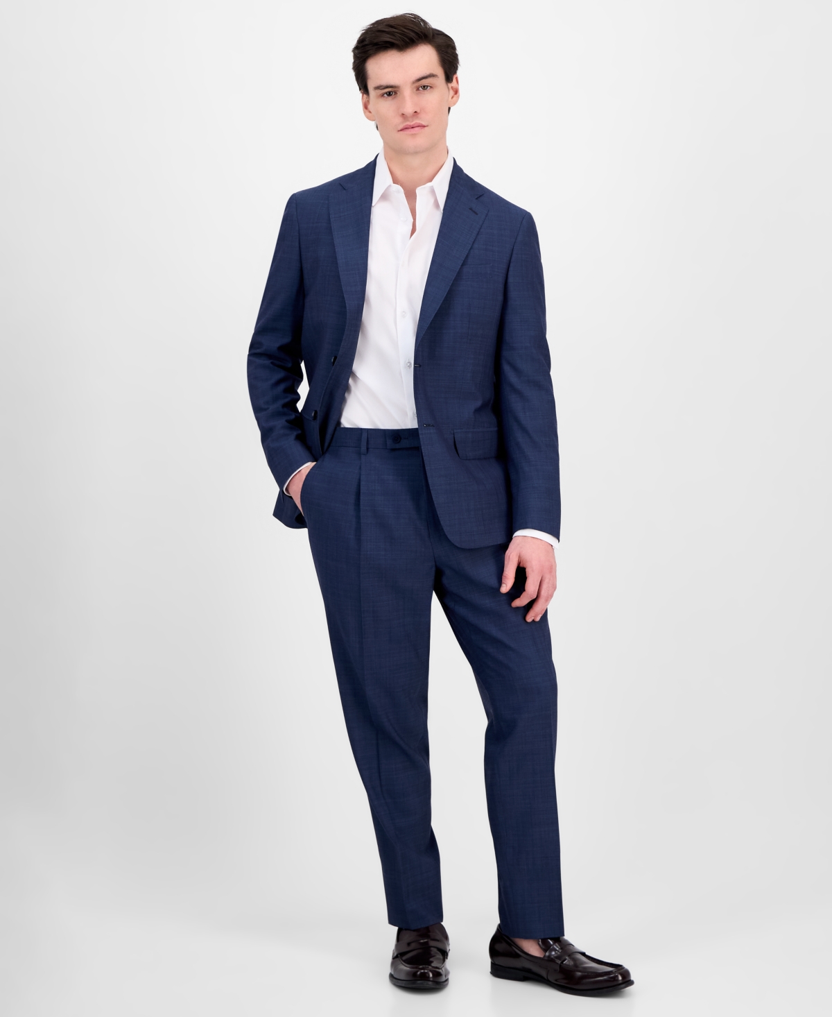 Click here for Calvin Klein Mens Slim-Fit Italian Wool Solid Suit... prices