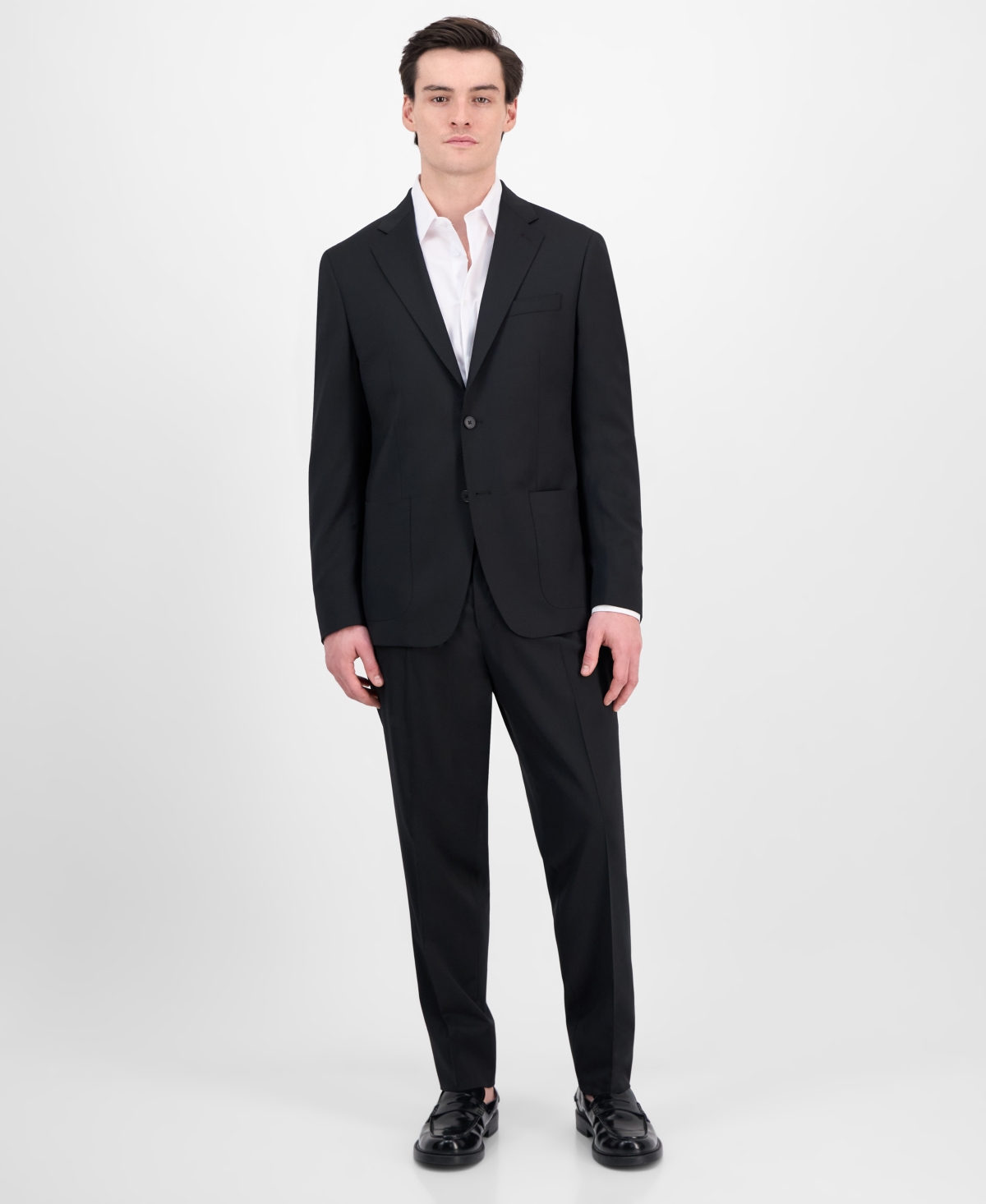 Click here for Calvin Klein Mens Slim-Fit Italian Wool Solid Suit... prices