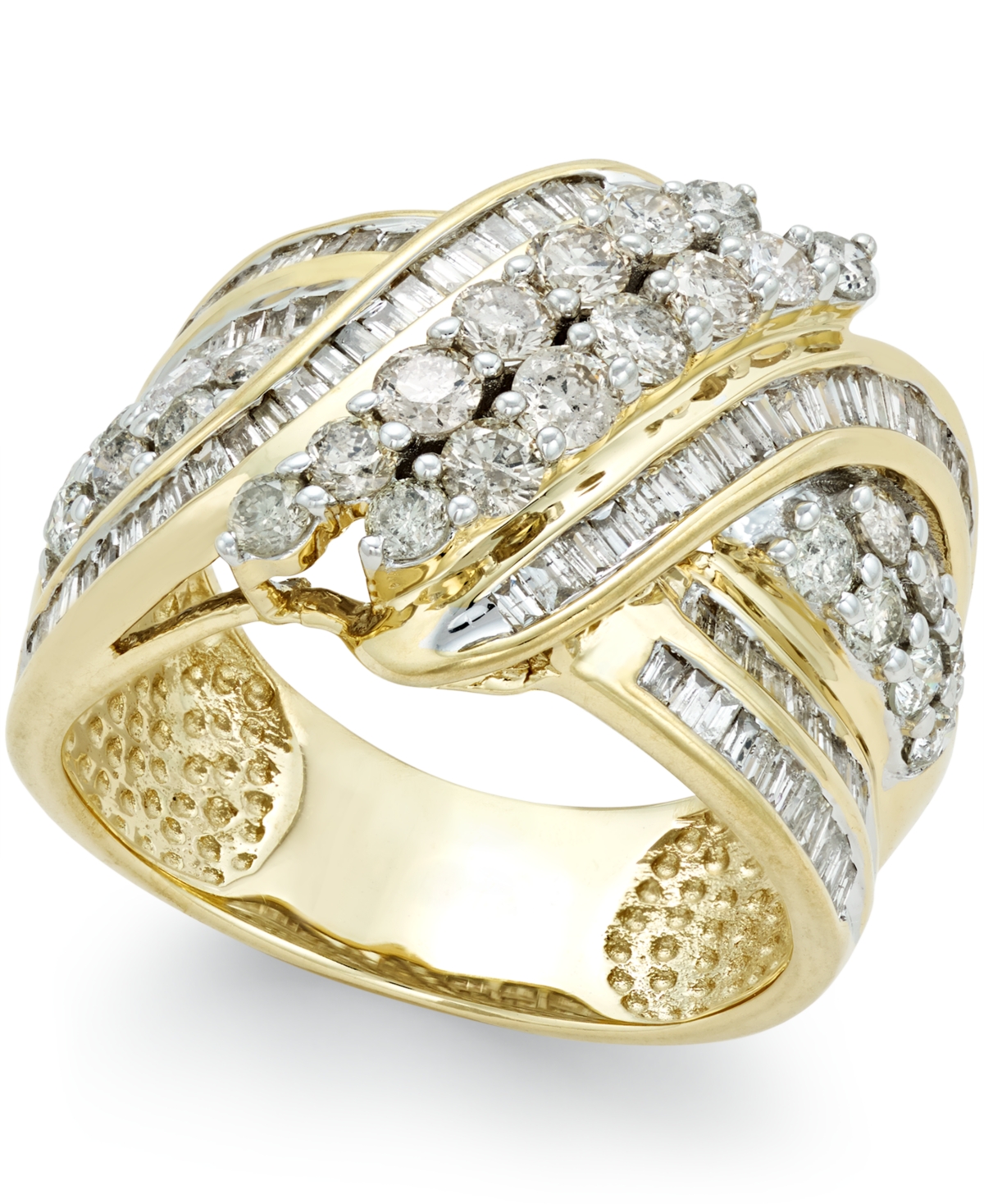 Click here for Diamond Double-Row Center Ring (2 ct. t.w.) in 14k... prices