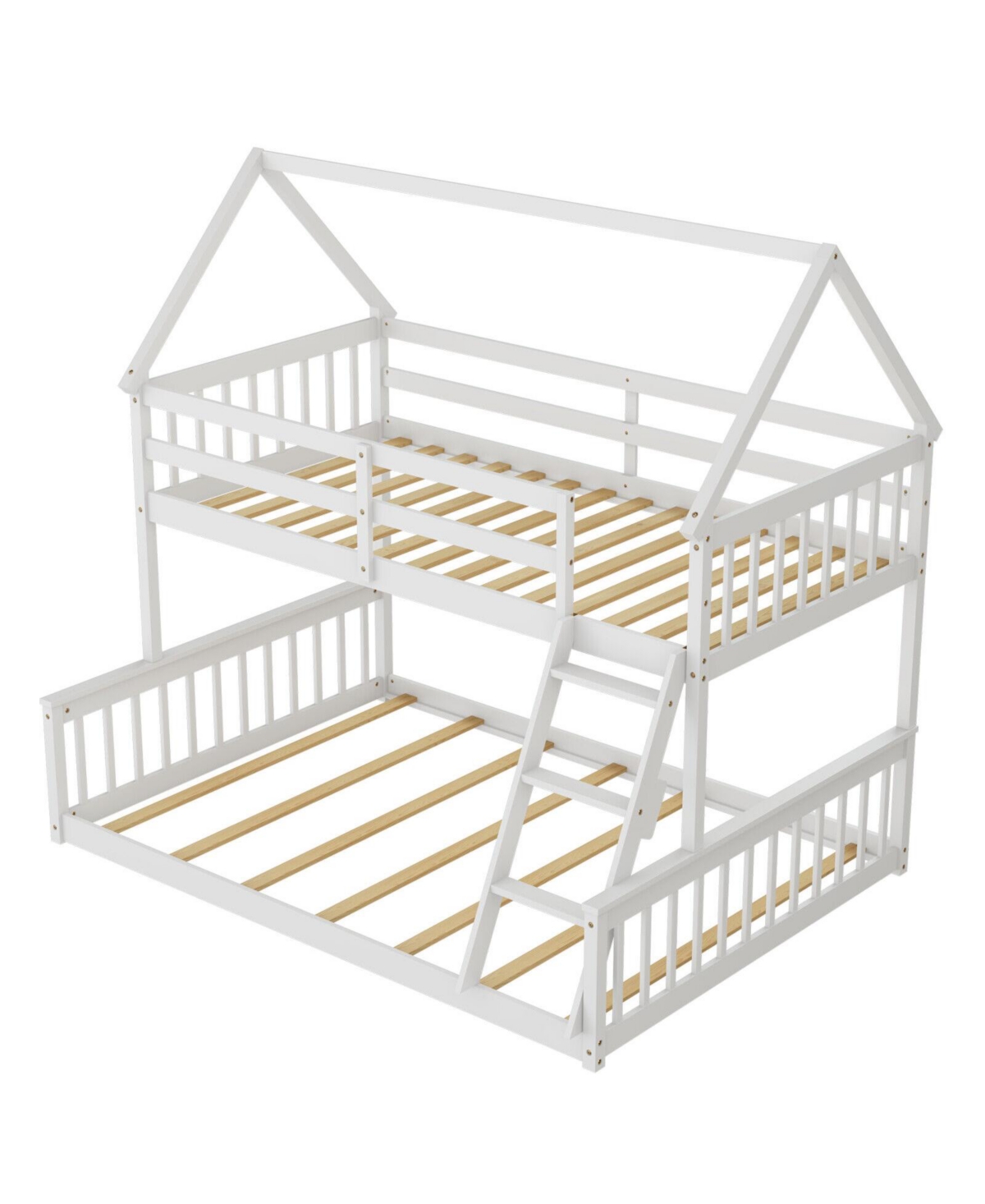 Click here for House Bunk Bed with Ladder  Guardrails  and Playho... prices